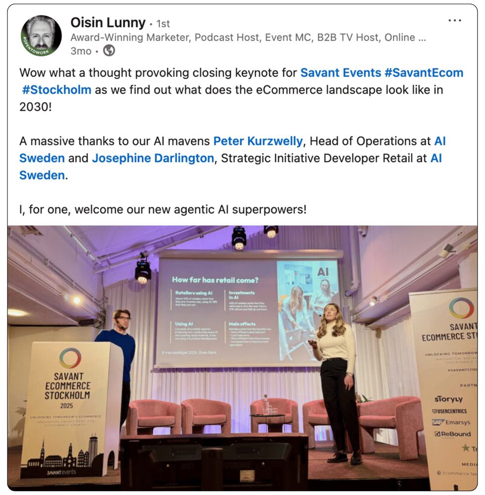 Savant Retail Congress – Stockholm 2026
